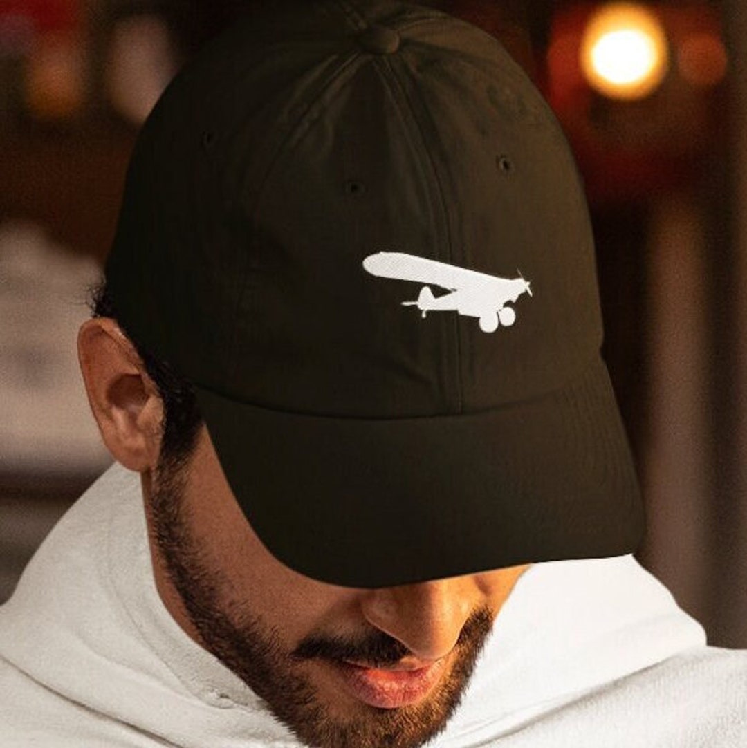 Piper Cub Hat With Leather Patch, Pilot Hat - Etsy