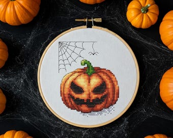 Halloween Cross Stitch Pattern, Halloween Embroidery, Horror Cross ...