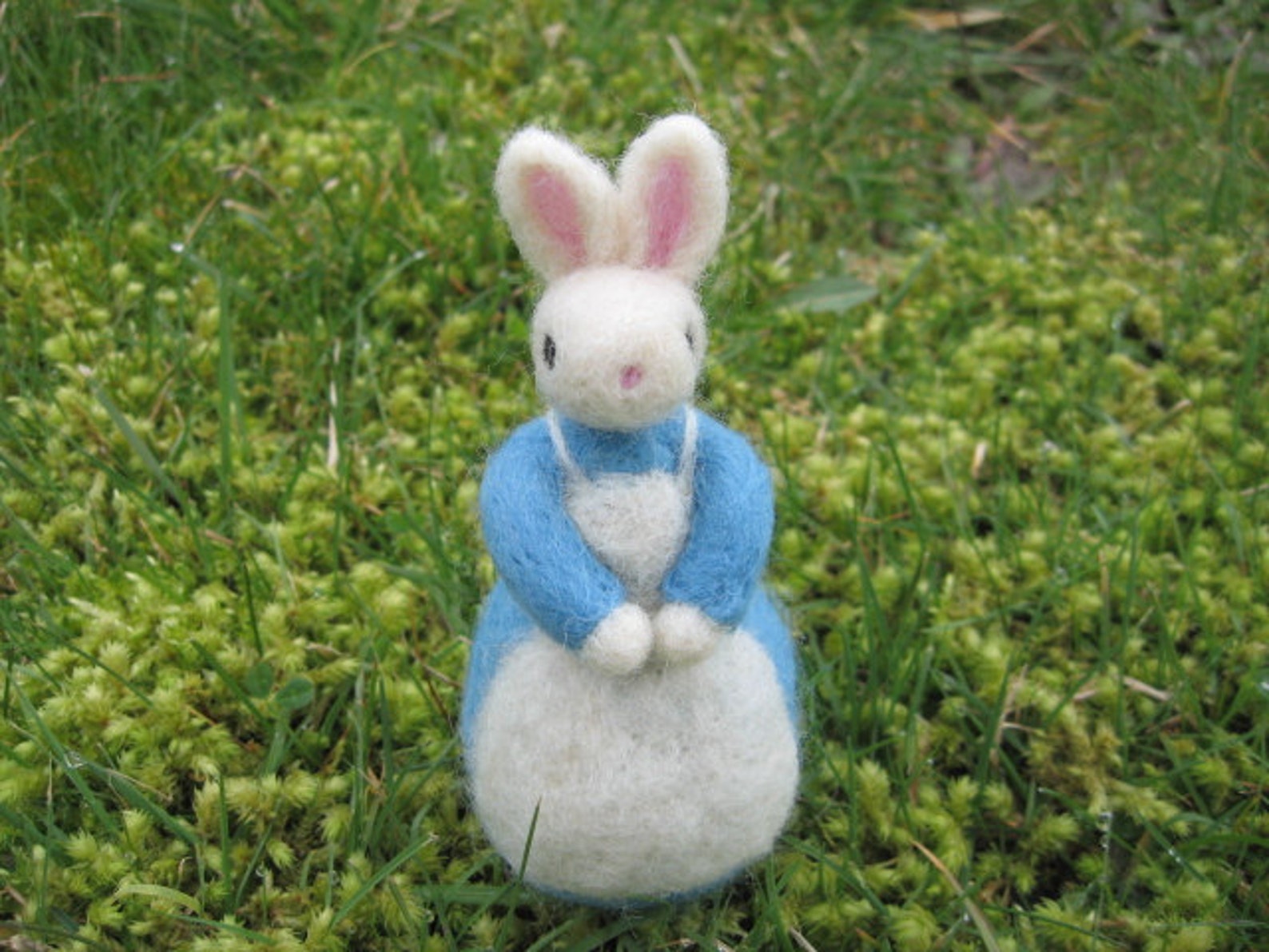 Felted Bunny Lady Miss Lucy Wool Figure | Etsy