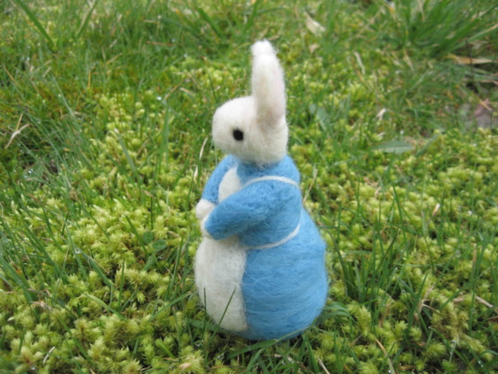 Felted Bunny Lady Miss Lucy Wool Figure - Etsy