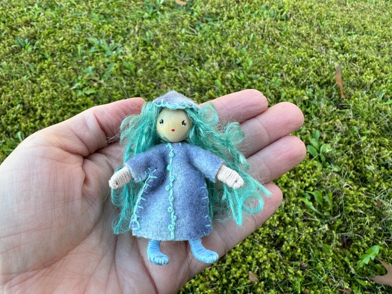 Stormy the Little Ocean Pixie Bendy Doll Waldorf Toy Dollhouse Fae ...