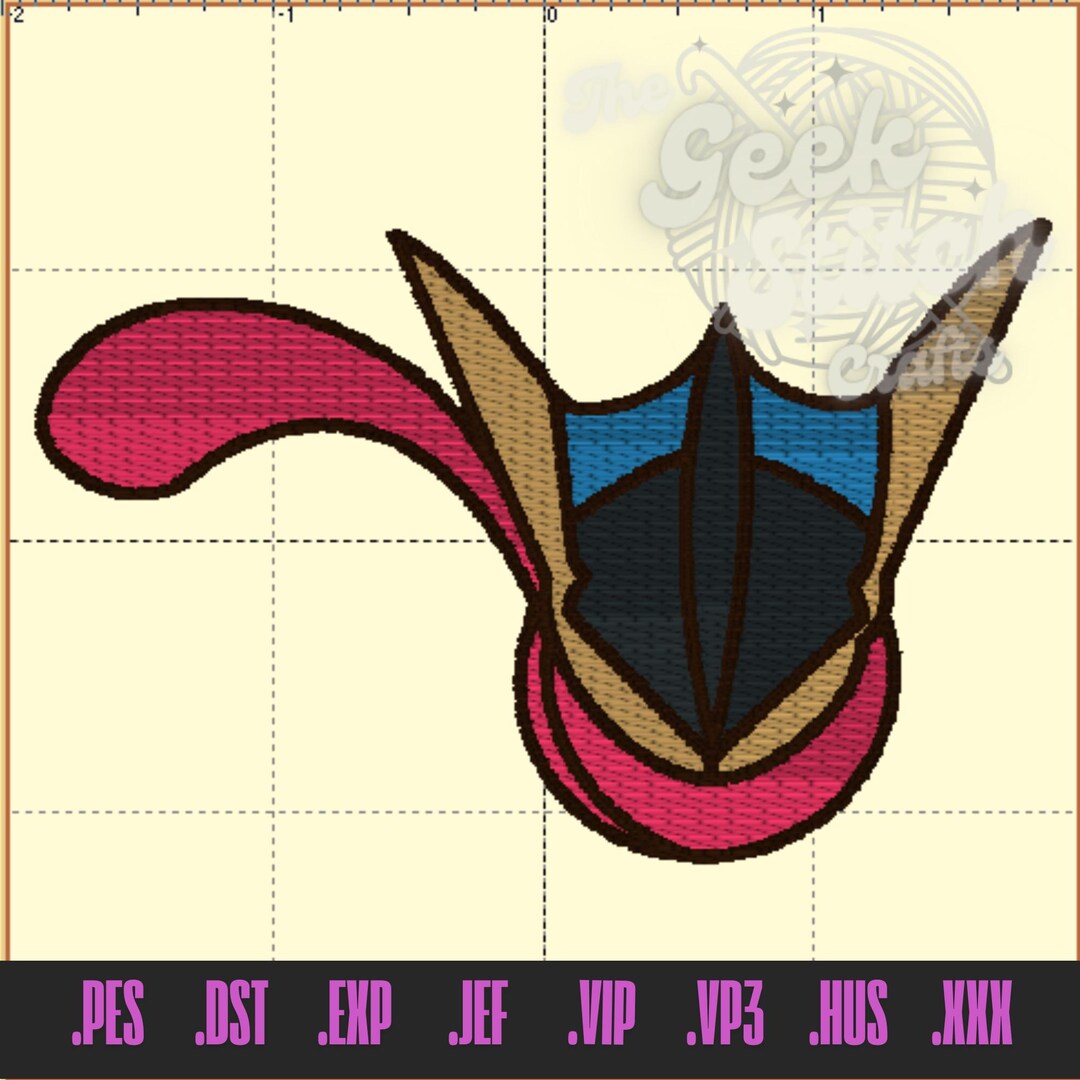 Greninja Face Design Digital Machine Embroidery File - Etsy
