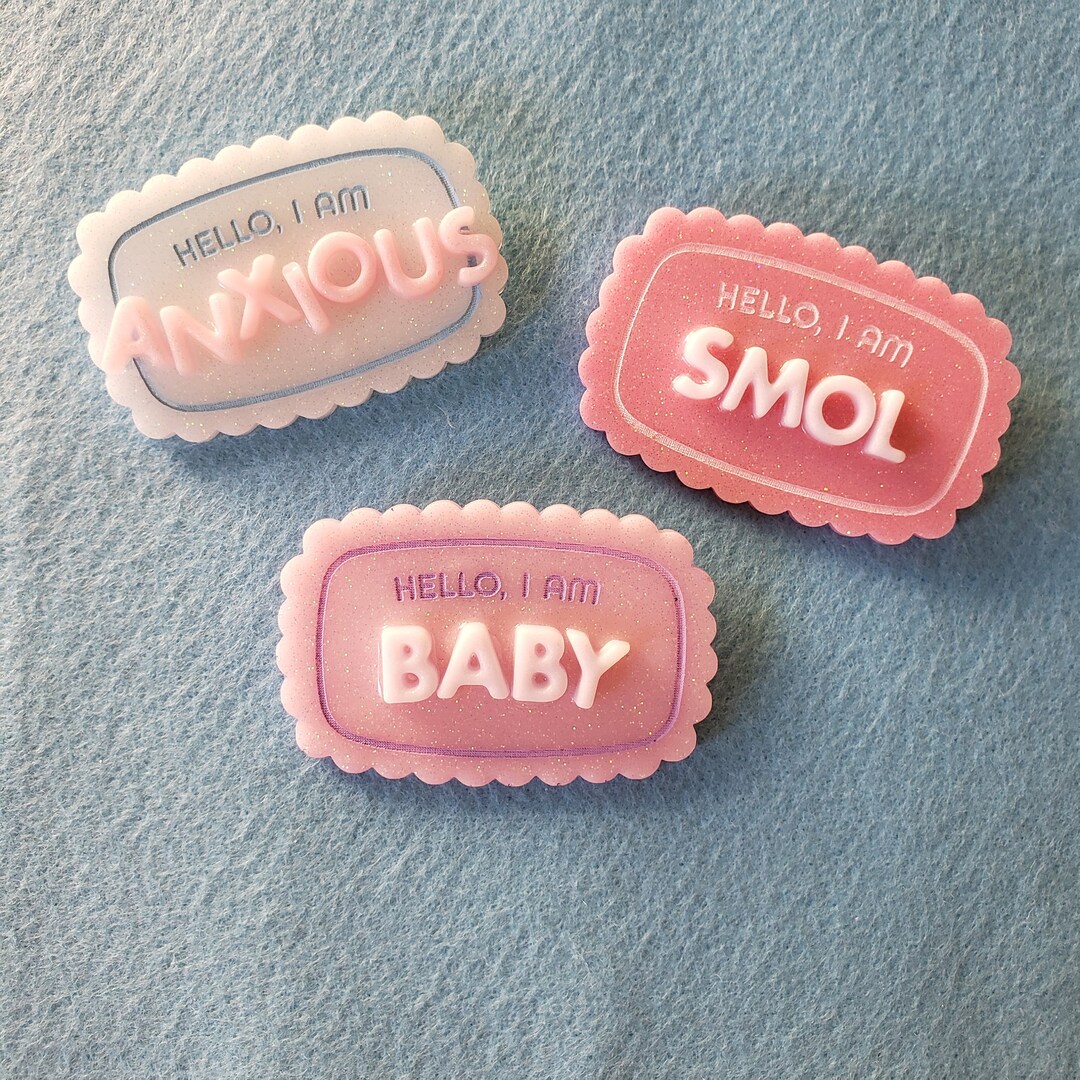Hello...i Am... Pin Brooch Kawaii Cute Girl Lolita Decora Jfashion ...