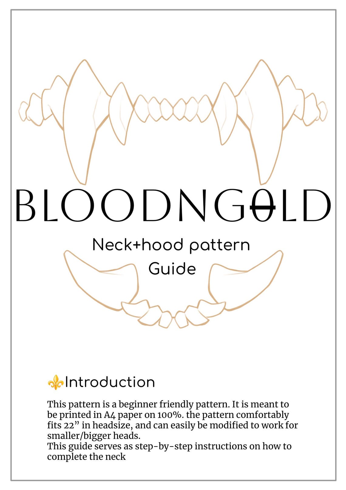 Fursuit Neck + Hood PDF PATTERN (A4) - Etsy