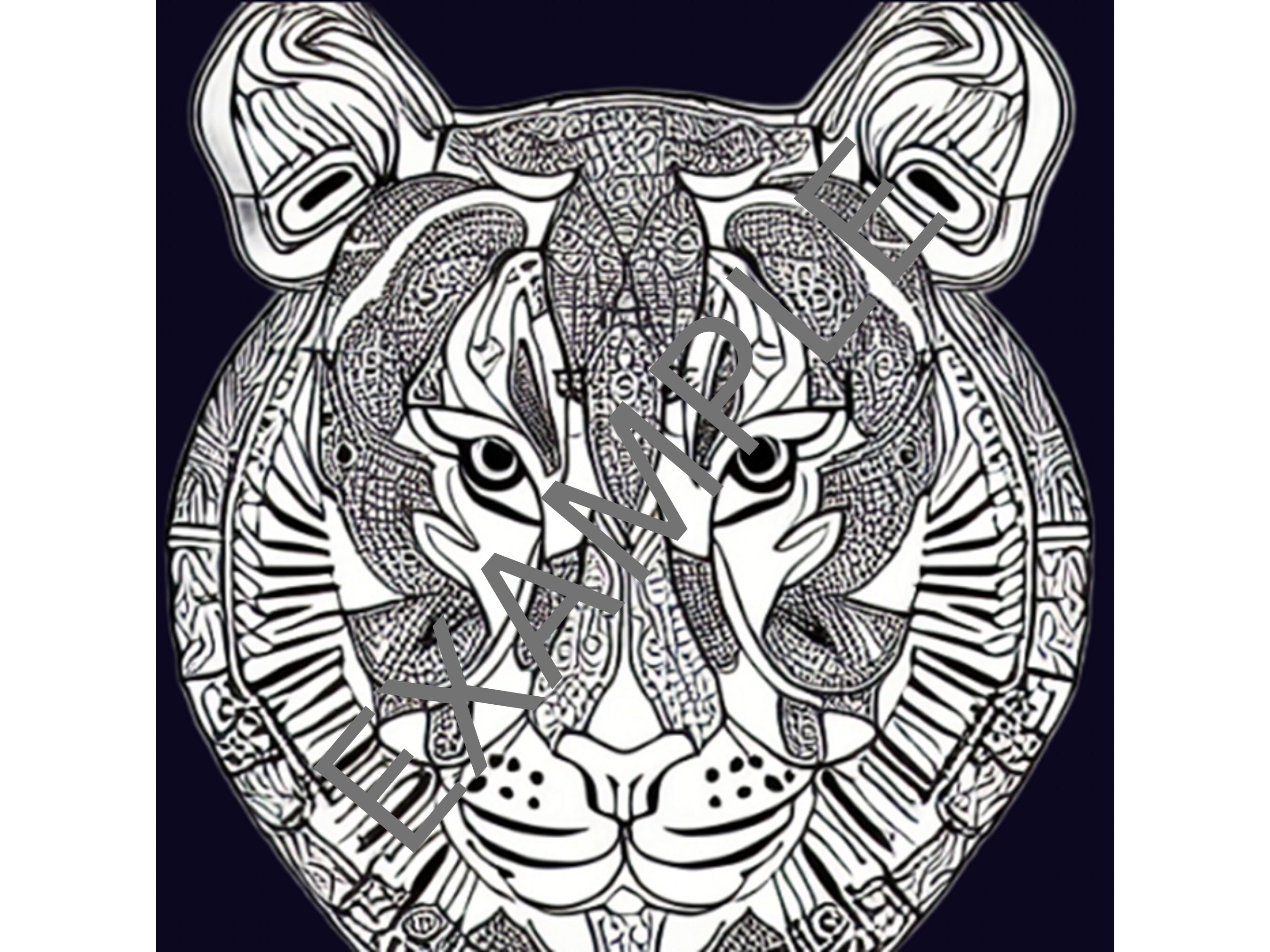 Tiger Mandala Coloring 10 Pages Collection 1 - Etsy