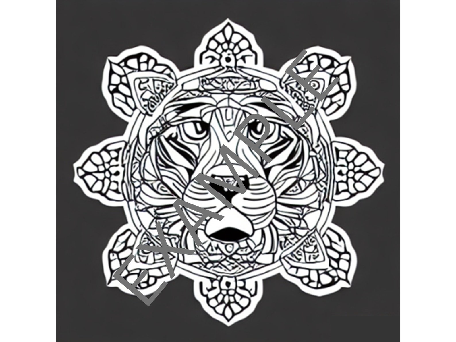Tiger Mandala Coloring 10 Pages Collection 1 - Etsy