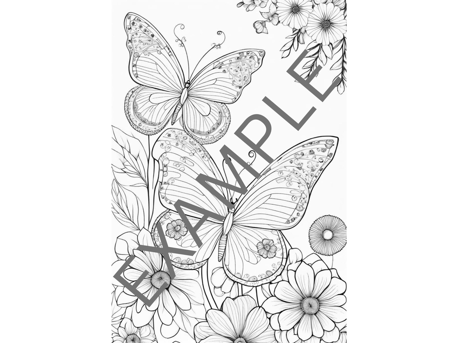 Butterfly Coloring 100 Pages Collection 3 - Etsy