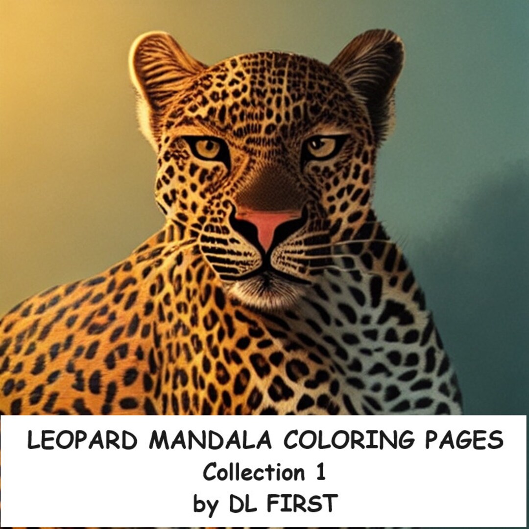Leopard Mandala Coloring 10 Pages Collection 1 - Etsy
