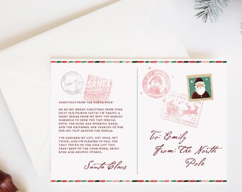 north pole postcard template