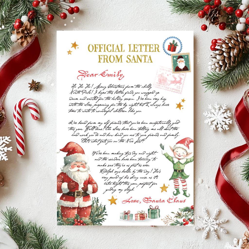 Editable Official Letter From Santa Claus, Instant Download, North Pole ...