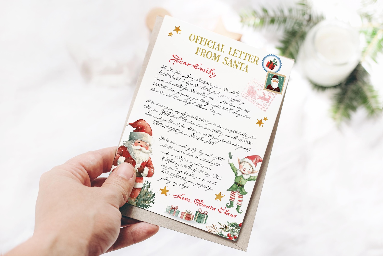 Editable Official Letter From Santa Claus, Instant Download, North Pole ...