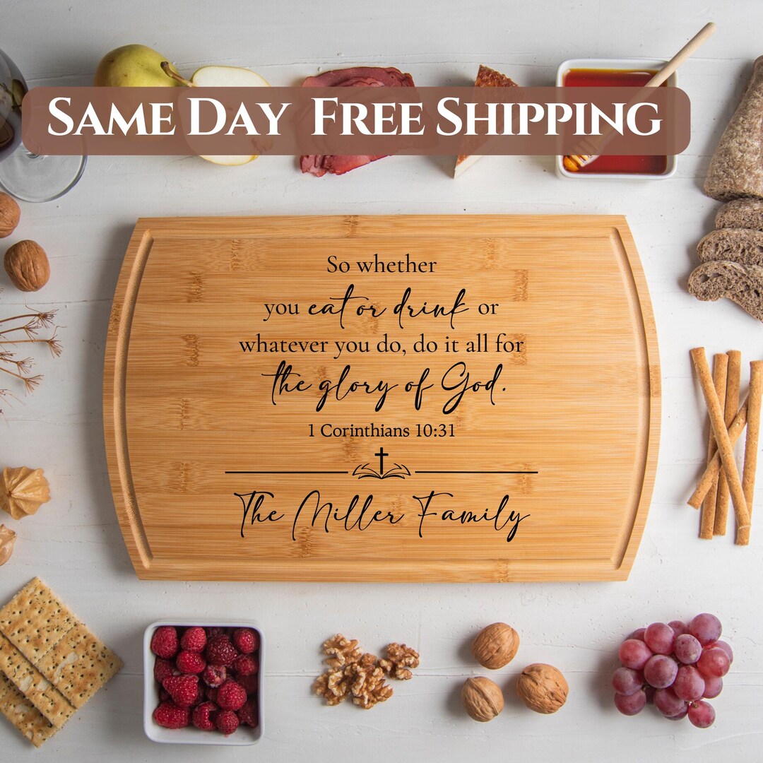 Personalized Cutting Board With Bible Verse, Christian Gifts, Religious ...