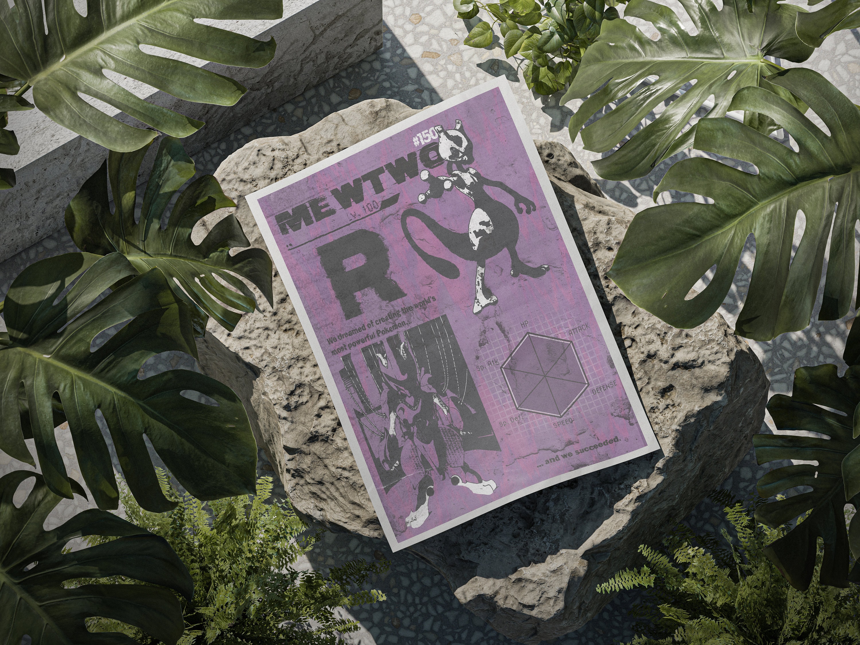 Team Rocket Mewtwo Poster - Etsy