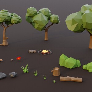 LOW POLY Nature Asset Pack - Etsy