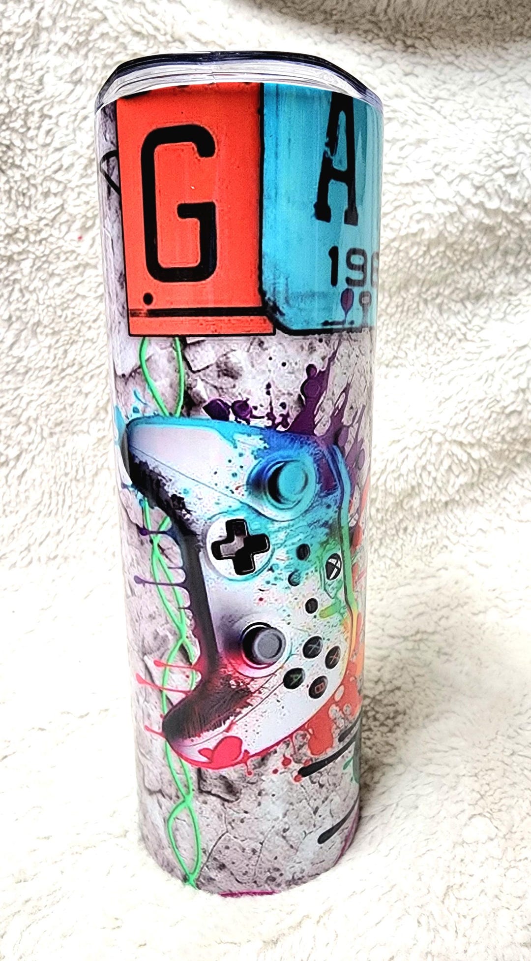 Gamer 20oz Sublimation Tumbler. Gaming Cup. Stainless Steel Tumbler for ...