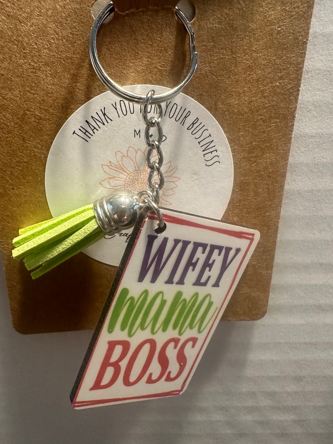 Wifey Mama Boss Keychain - Etsy