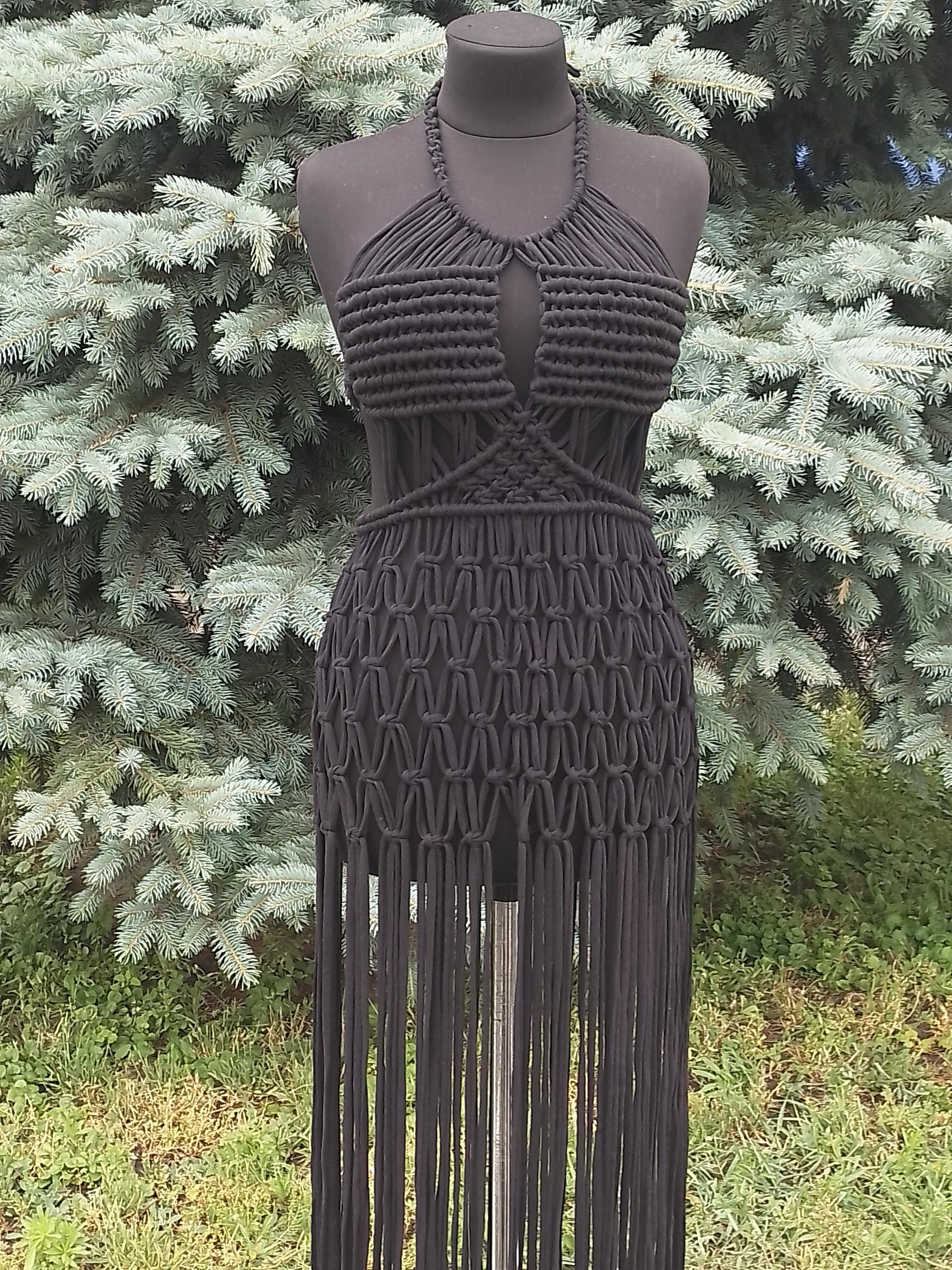Macrame Beachwear, Macrame Rope Dress, Rave Outfit, Beach Tunica ...