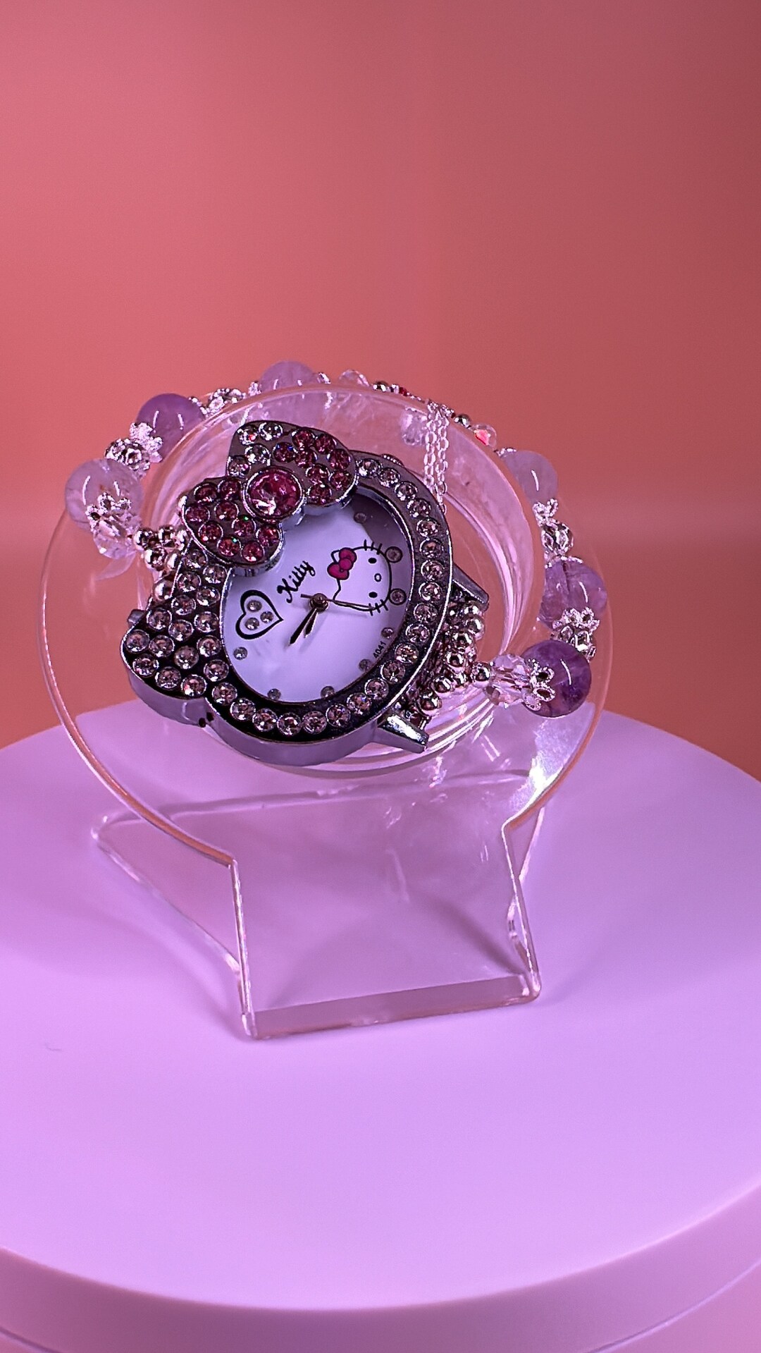 Hello Kitty Watch With Gemstones - Etsy