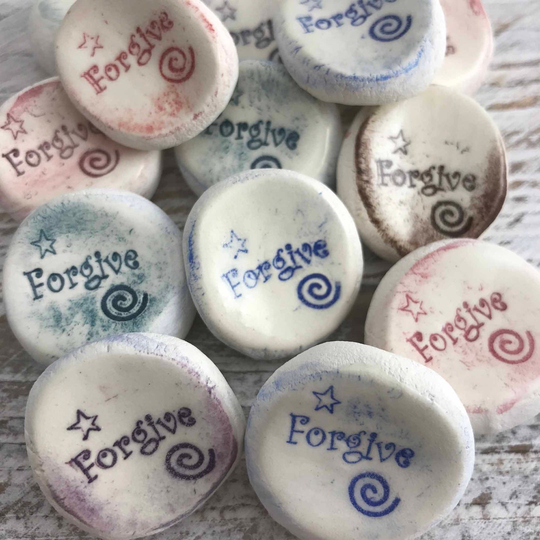 FORGIVE 10 Worry Stones, Inspirational Word Stones, Rocks 1-1000 Qty ...