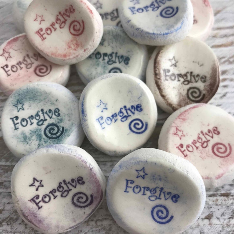 FORGIVE 10 Worry Stones Inspirational Word Stones Rocks - Etsy UK