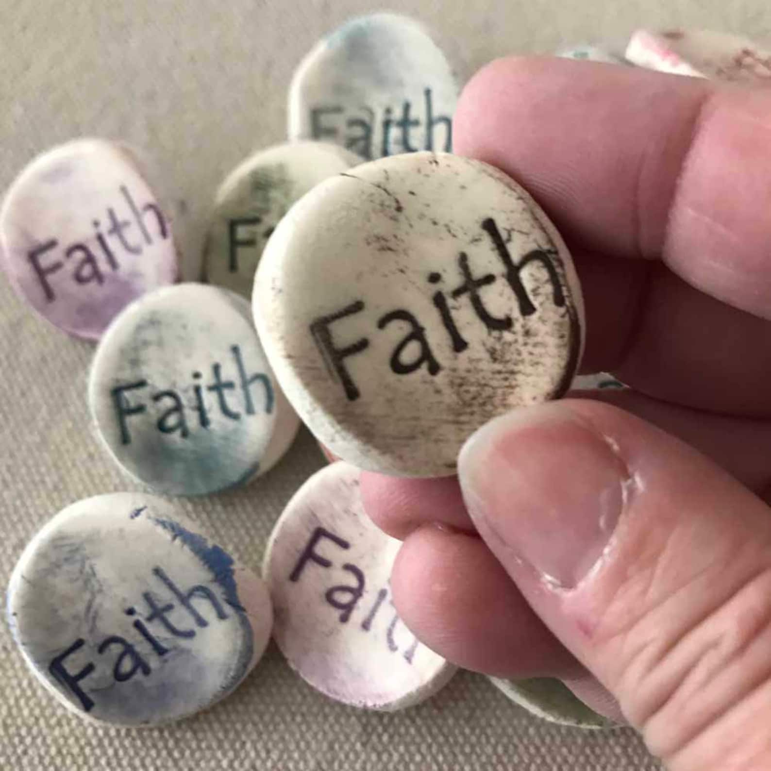 FAITH Worry Stones Inspirational Word Stones Rocks 10-1000 - Etsy