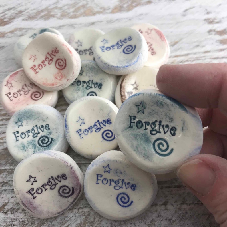 FORGIVE 10 Worry Stones Inspirational Word Stones Rocks | Etsy
