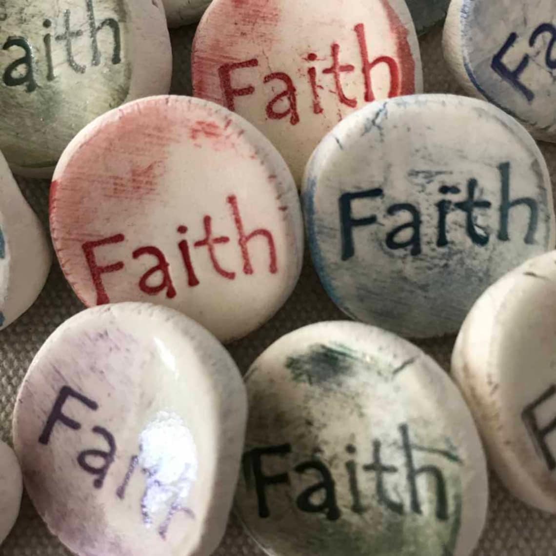 FAITH Worry Stones Inspirational Word Stones Rocks 10-1000 - Etsy