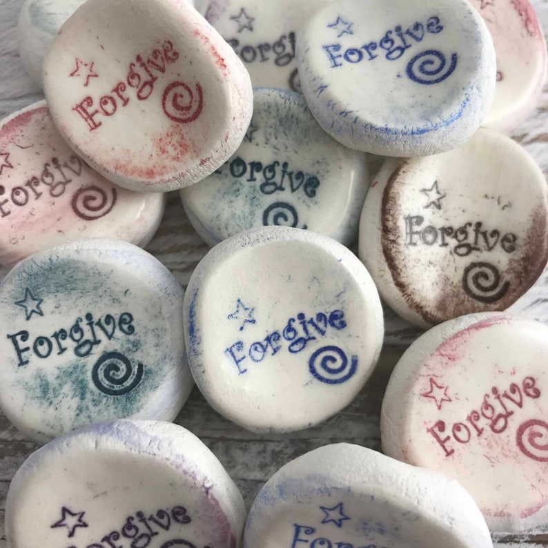 FORGIVE 10 Worry Stones Inspirational Word Stones Rocks - Etsy UK