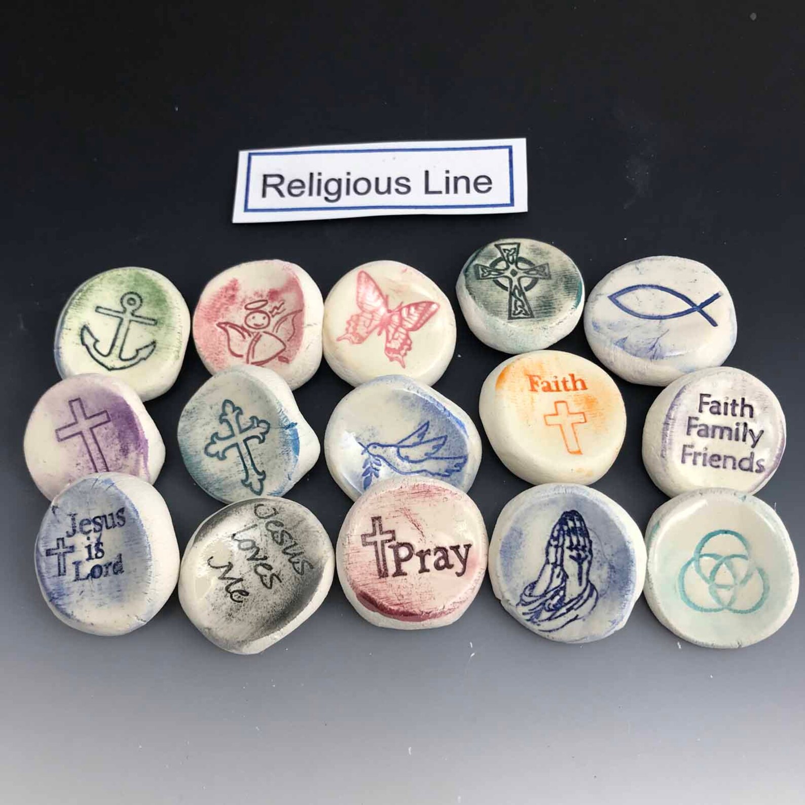 15 Religious Christian Stones Inspirational Words 1 Each - Etsy