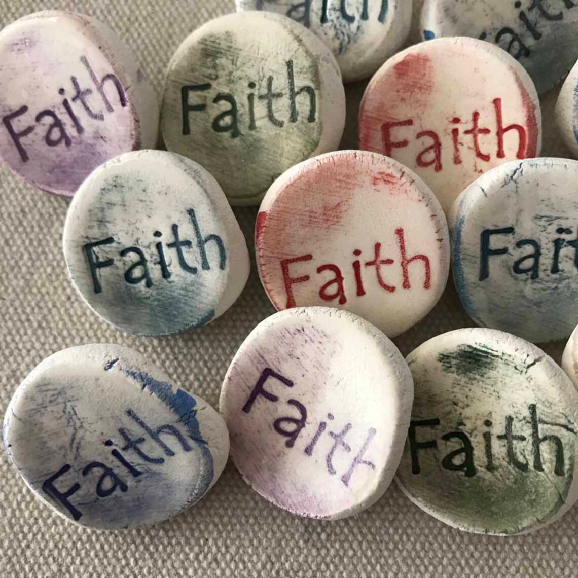 FAITH Worry Stones Inspirational Word Stones Rocks 10-1000 - Etsy
