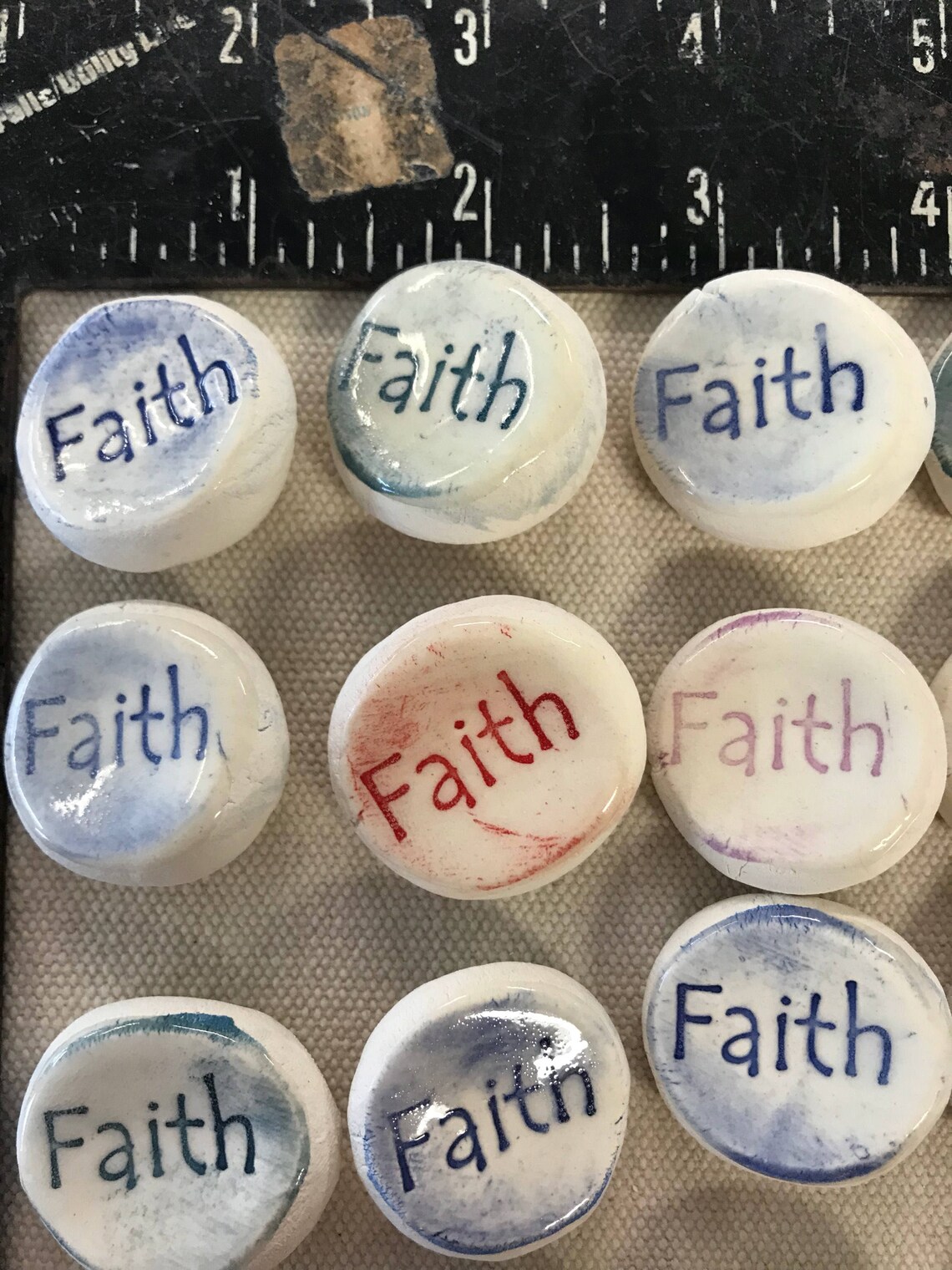 FAITH , Handmade Ceramic Worry Stones Qty 1-1000 - Etsy