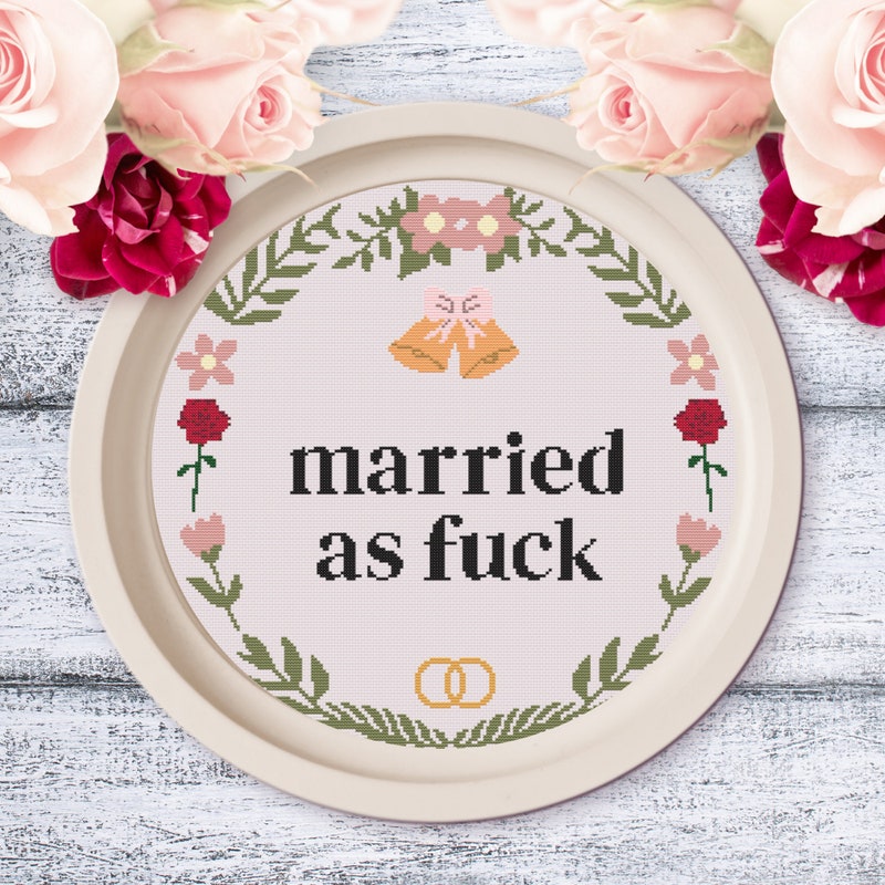 Rude Wedding Cross Stitch - Etsy