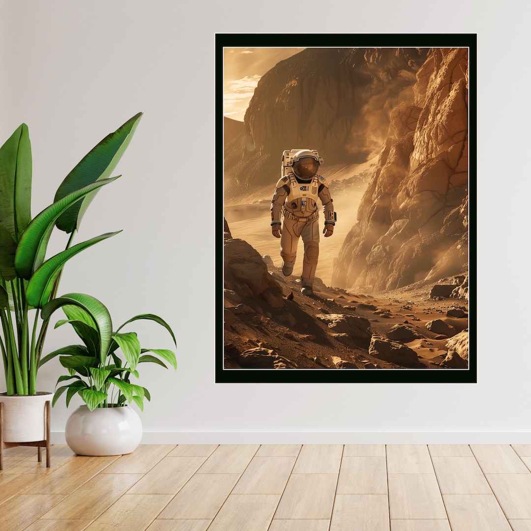 Astronaut Space Wall Art Print Poster - Etsy