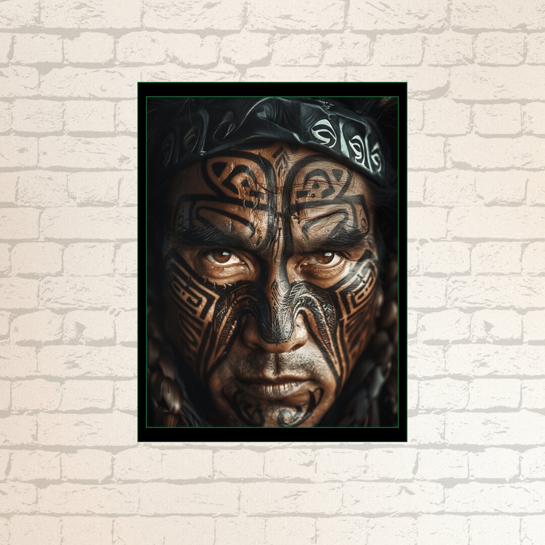 Wall Art Poster Digital Download Warrior Maori Tribe Tribal - Etsy