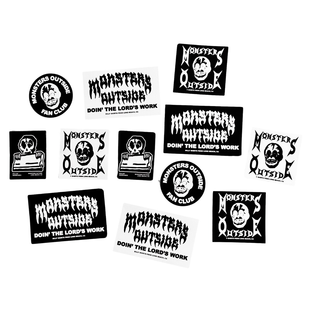 Monsters Outside Sticker Pack - Etsy