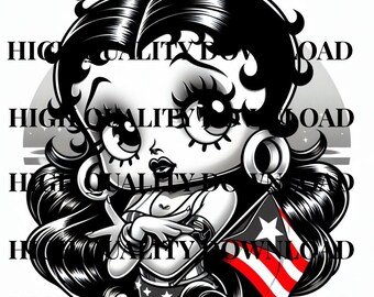 Puerto Rican Betty Boop, Puerto Rican Betty, Betty Png, Female, Girl ...
