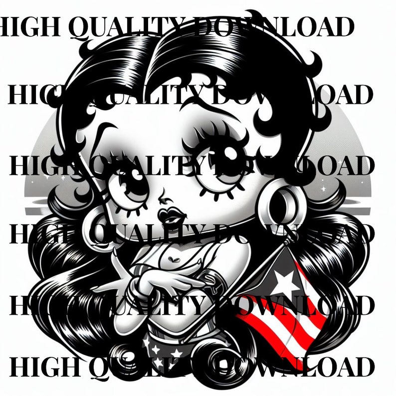 Puerto Rican Betty Boop, Puerto Rican Betty, Betty Png, Female, Girl ...