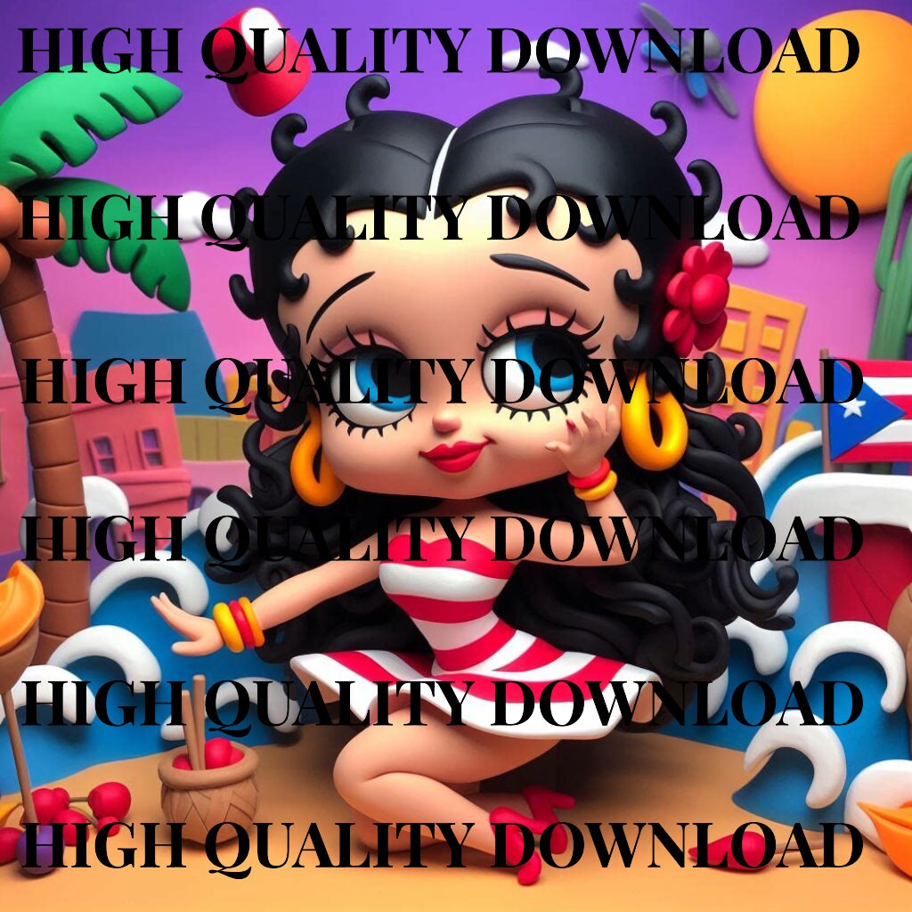 Puerto Rican Betty Boop, Puerto Rican Betty, Betty Png, Female, Girl ...