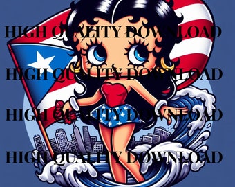 Puerto Rican Betty Boop, Puerto Rican Betty, Betty Png, Female, Girl ...