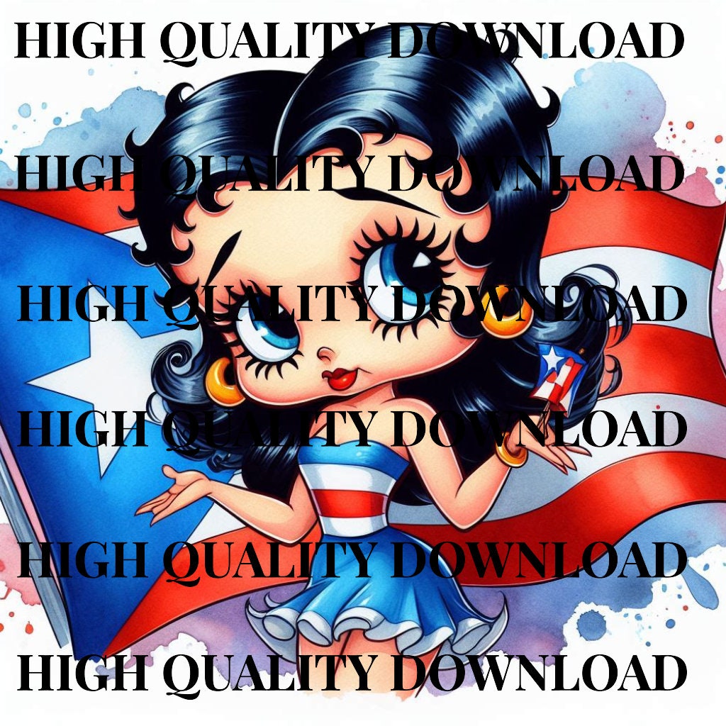 Puerto Rican Betty Boop, Puerto Rican Betty, Betty Png, Female, Girl ...
