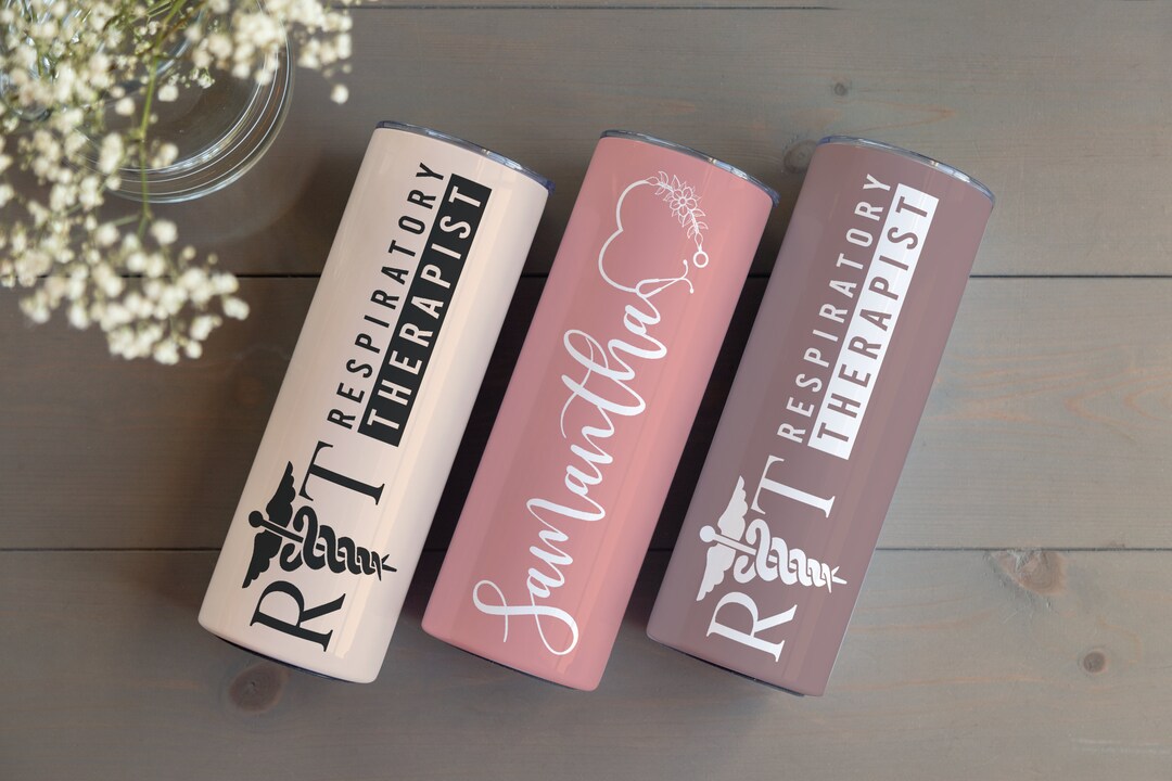 Respiratory Therapist Tumbler, RT Gifts, RRT Personalized Tumbler, RT ...
