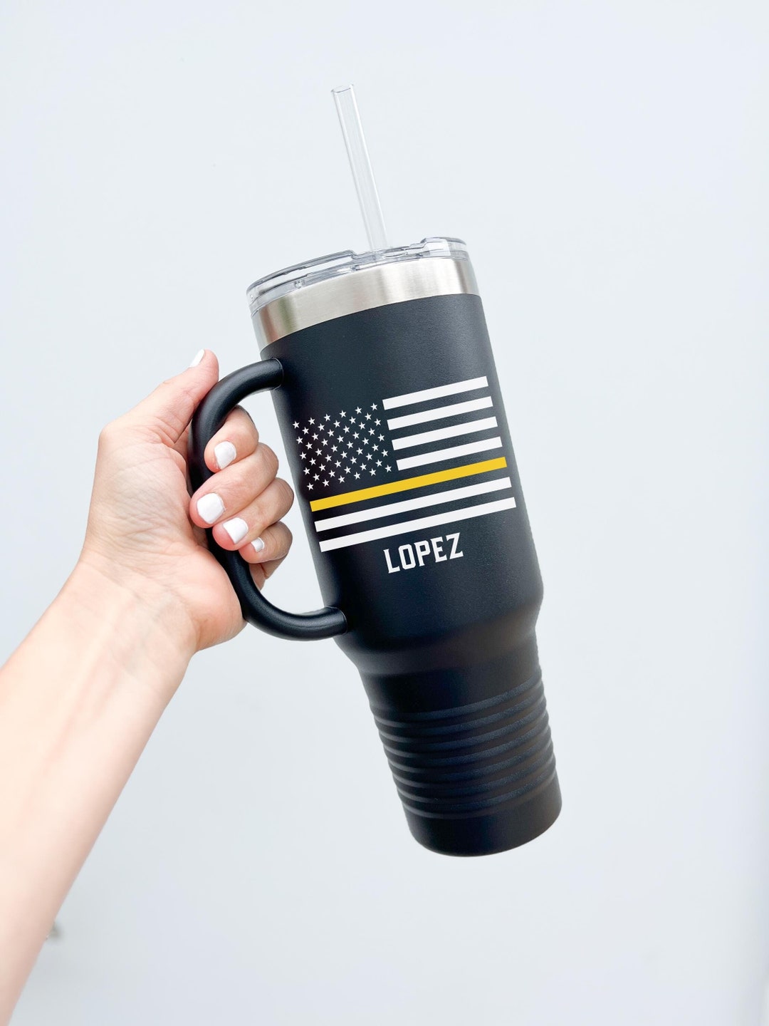 Dispatcher Tumbler, Thin Yellow Line Mug, 911 Dispatcher Gifts ...