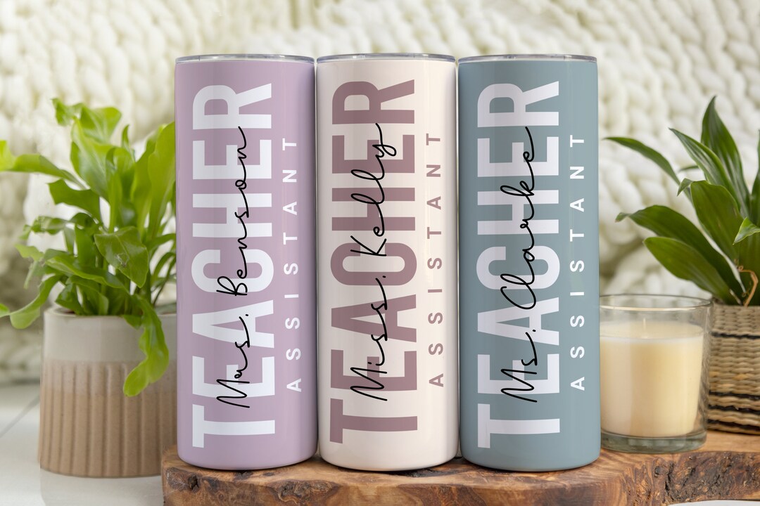 Teacher Assistant Tumbler, Teaching Assistant Gifts, Personalized ...