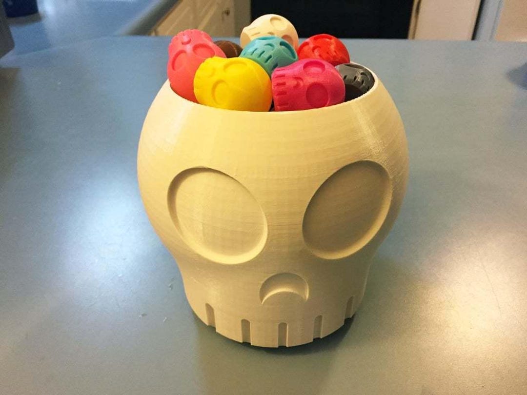 3D Skull Bowlprint File, 3D Skull Candy Dish STL File, Digital Dowload ...