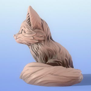 3D Cute Fox STL File, 3D Cute Fox Printing File, Gift for Him, Ready to ...