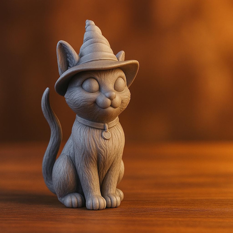 Wizard Cat 3d - Etsy