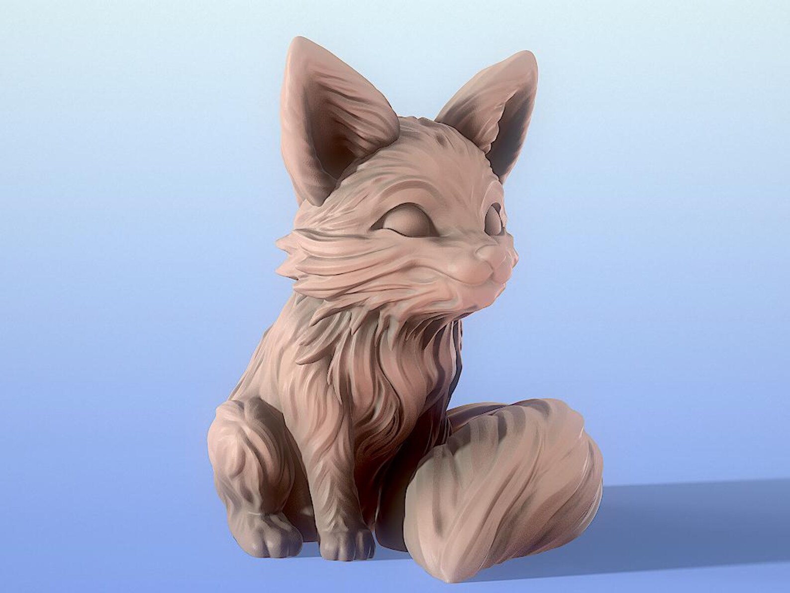 3D Cute Fox STL File, 3D Cute Fox Printing File, Gift for Him, Ready to ...
