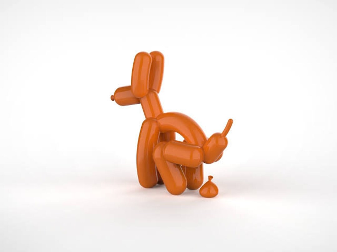 3D Pooping Balloon Dog Printing File, 3D Shitting Dog STL File ...