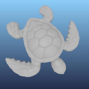 3D Flexible Sea Turtle STL, Cute Seat Turtle STL File, Caretta Caretta ...