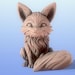 3D Cute Fox STL File, 3D Cute Fox Printing File, Gift for Him, Ready to ...